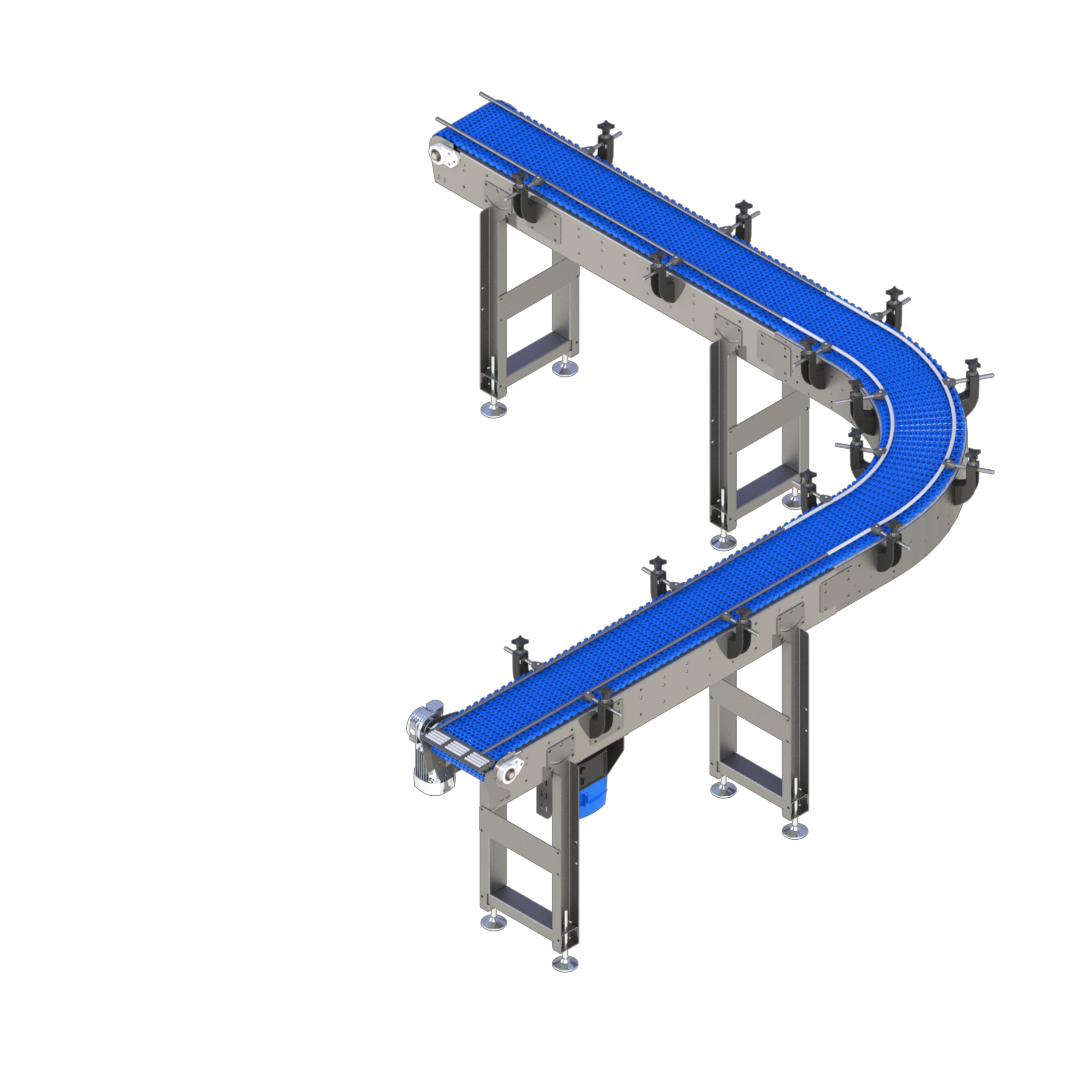 Modulaire transportband met bocht - Janssen Technical Solutions